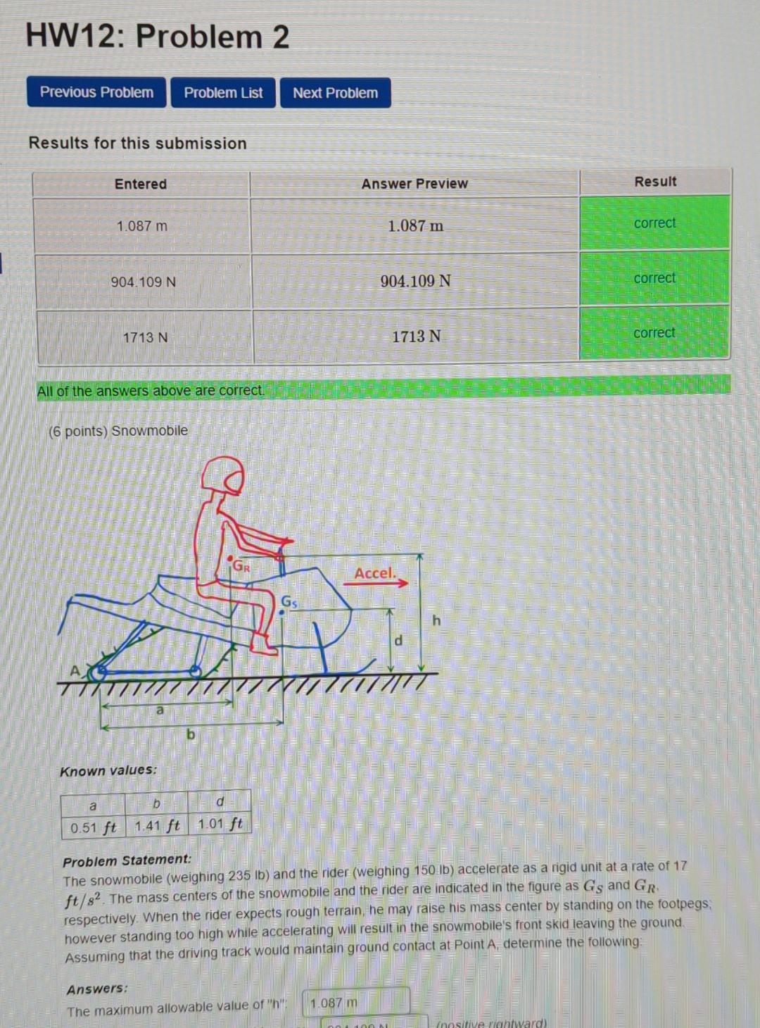 Solved HW12: Problem 2 Previous Problem Problem List Next | Chegg.com Solved HW12: Problem 2 Previous Problem Problem List Next | Chegg.com