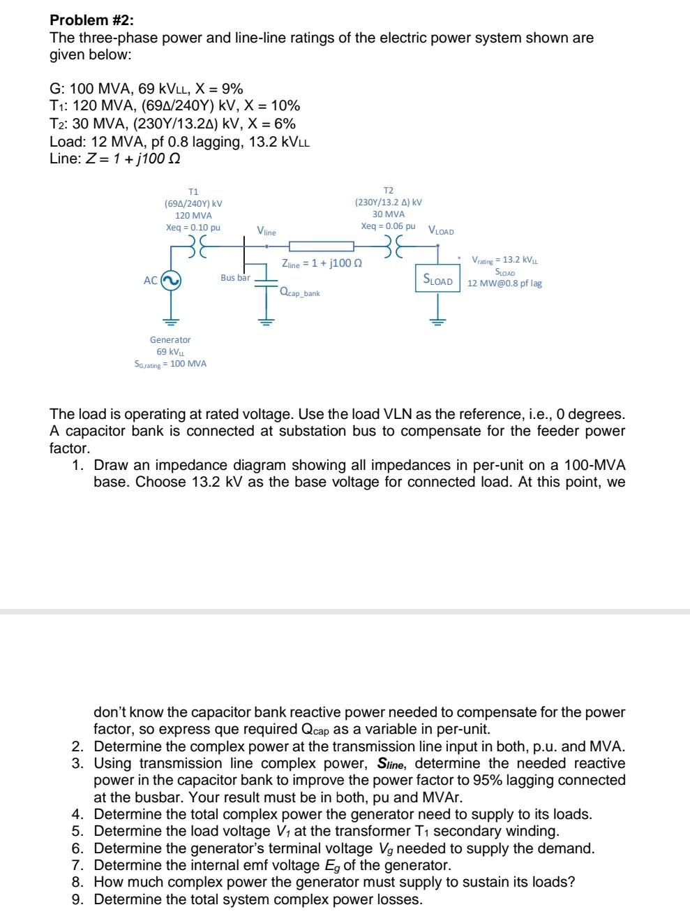 Solved Problem \#2: The three-phase power and line-line | Chegg.com