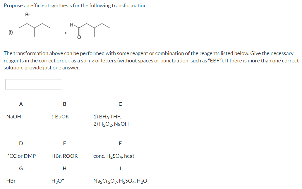 Solved Propose an efficient synthesis for the following | Chegg.com