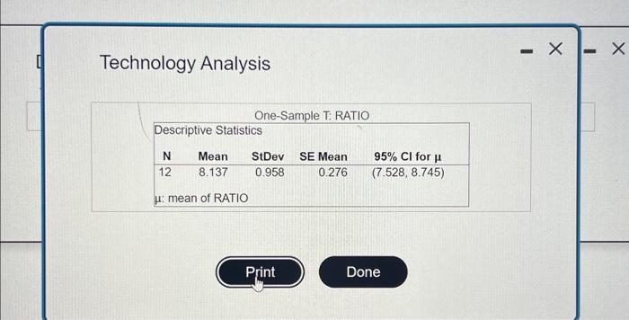 Solved Data Table Technology Analysis | Chegg.com