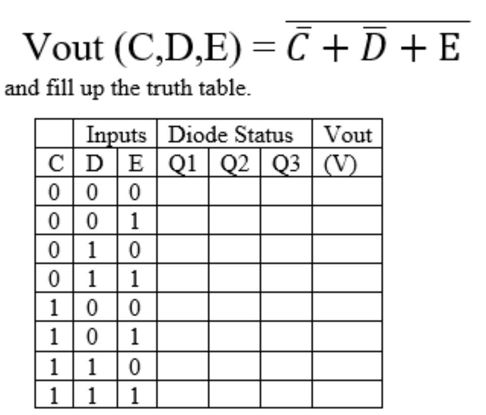 Solved implement Boolean expression of bjt switching BJT is | Chegg.com