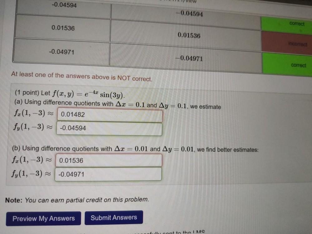 Solved -0.04594 0.04594 correct 0.01536 0.01536 incorrect | Chegg.com