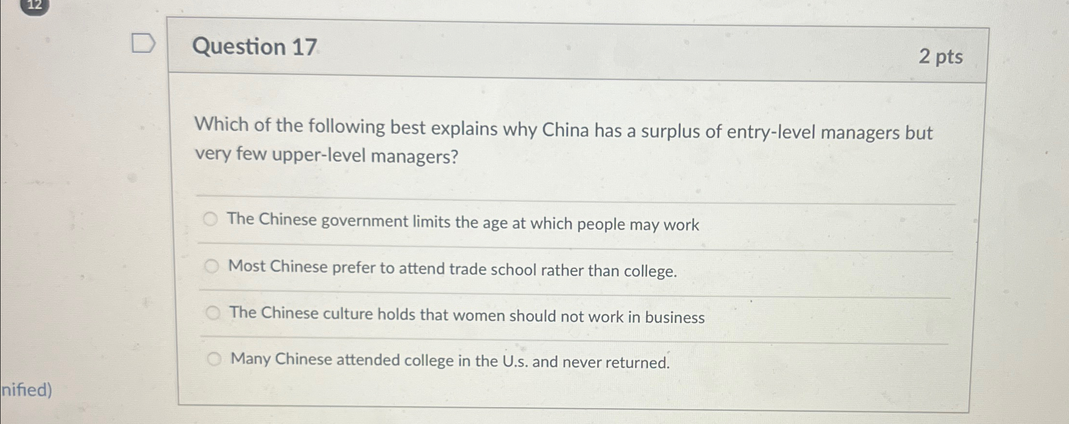 Solved Question 172 ﻿ptsWhich of the following best explains | Chegg.com