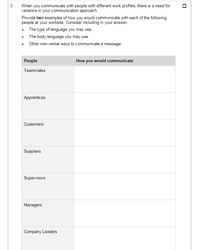 Solved When you communicate with people with different work | Chegg.com