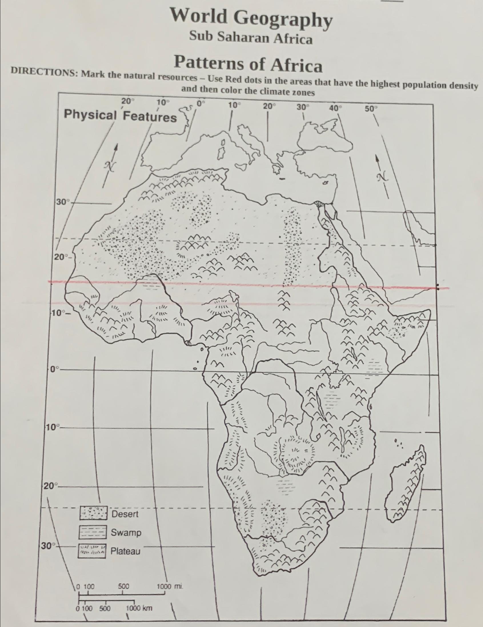 Solved World GeographySub Saharan AfricaPatterns of | Chegg.com