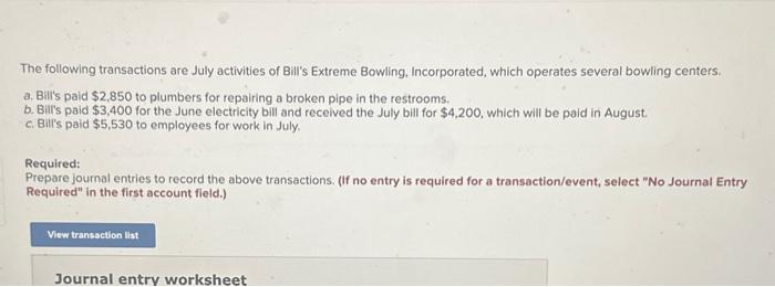 Solved Journal entry worksheet Record the payment of $3,400 | Chegg.com