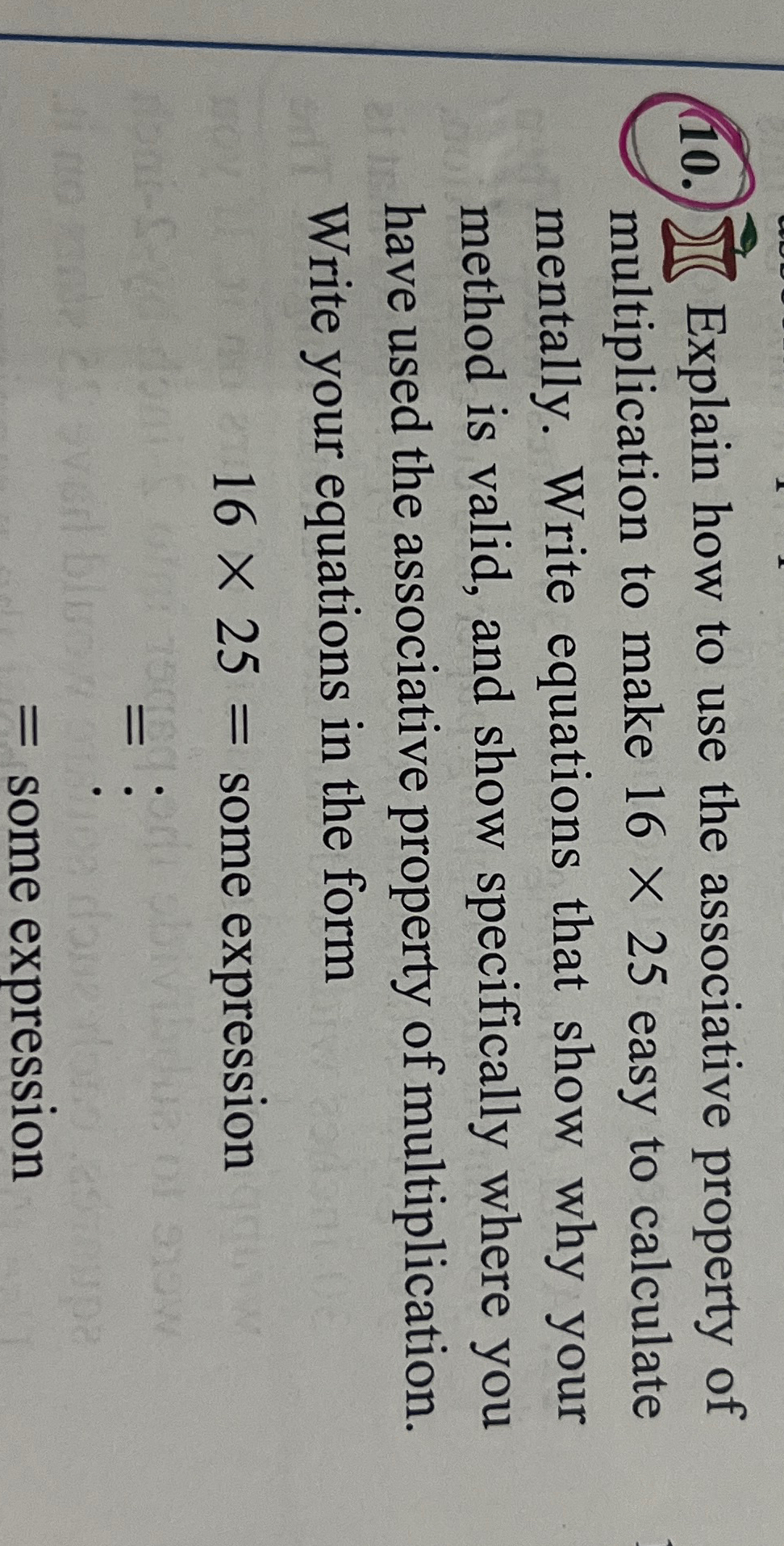Solved Explain how to use the associative property of | Chegg.com