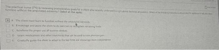 Solved The practical nurse (PN) is reviewing postoperative | Chegg.com