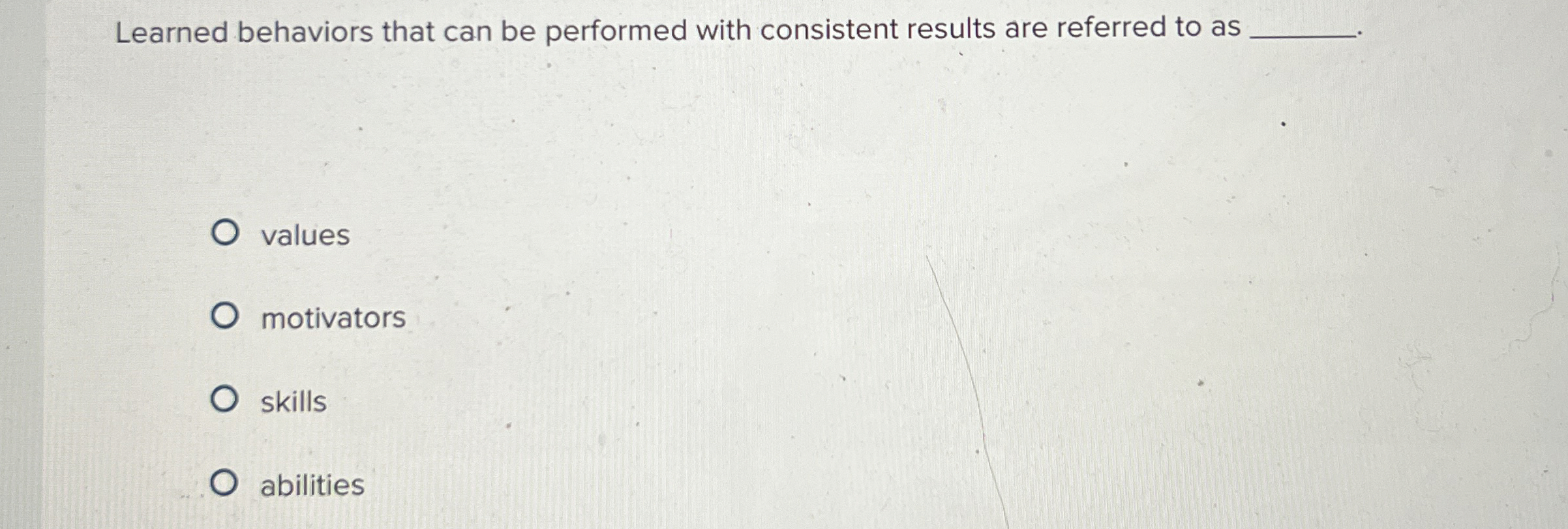 Solved Learned behaviors that can be performed with | Chegg.com