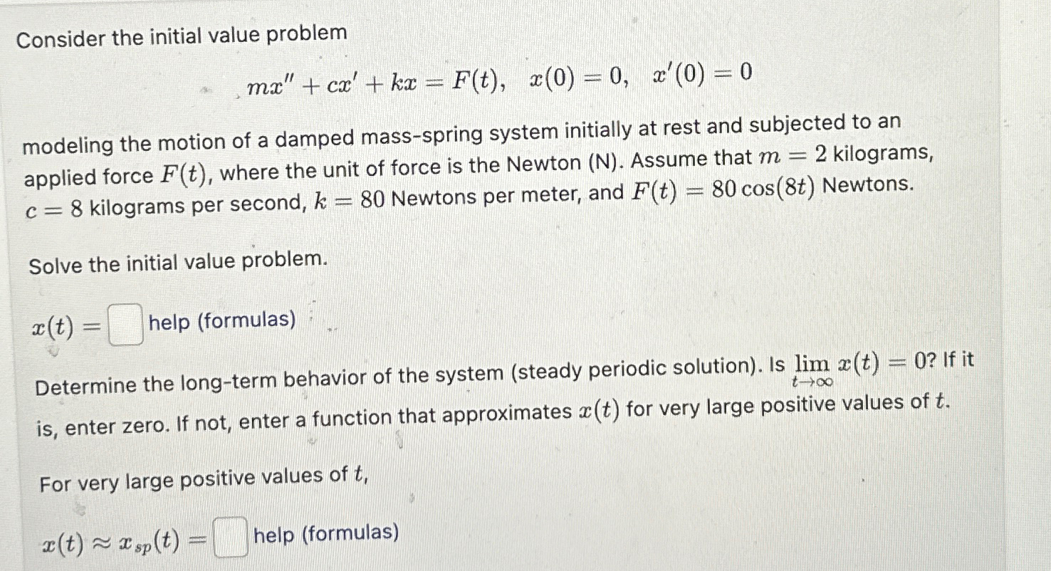 Consider the initial value | Chegg.com