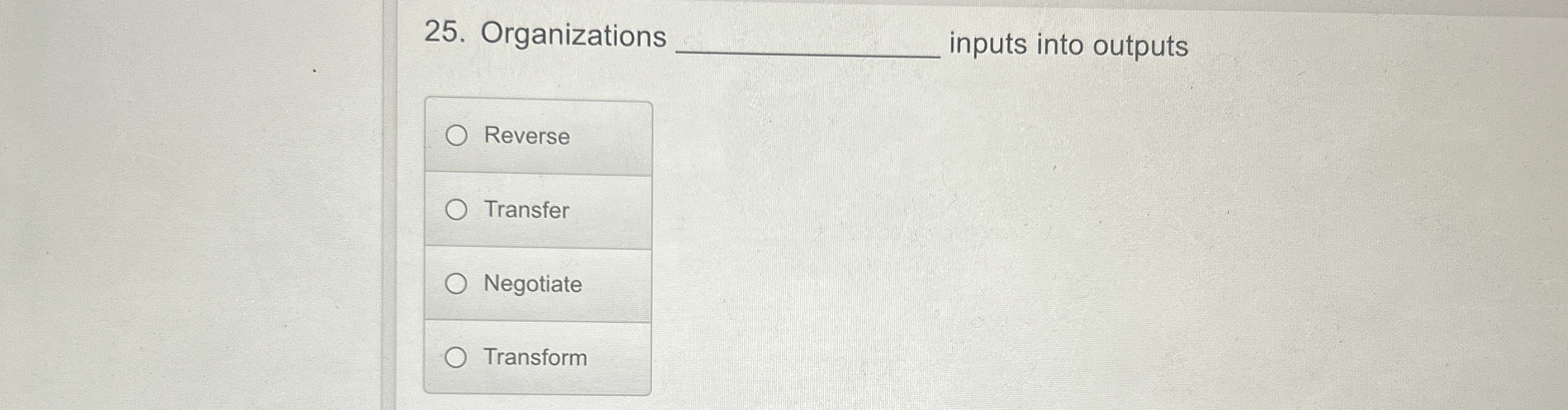 Solved Organizationsinputs into | Chegg.com