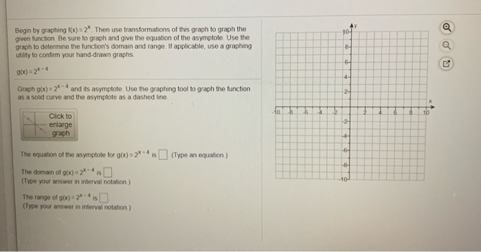 Solved AY 10- a Begin by graphing f(x) = 2 Then use | Chegg.com