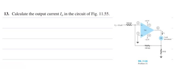 Solved 13. Calculate the output current Io in the circuit of | Chegg.com