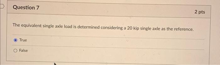 Solved The equivalent single axle load is determined | Chegg.com