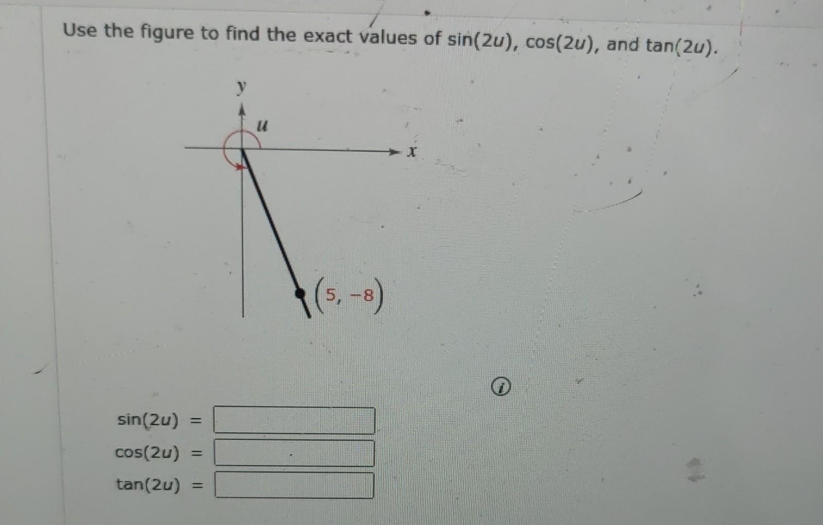 Solved Use the figure to find the exact values of | Chegg.com