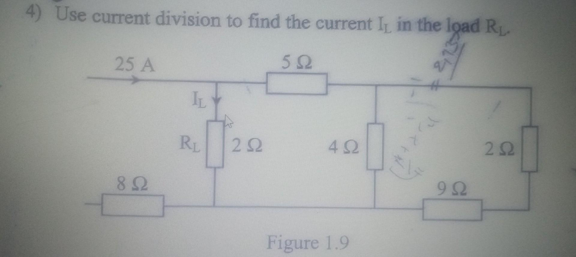 Solved 4) Use current division to find the current IL in the | Chegg.com