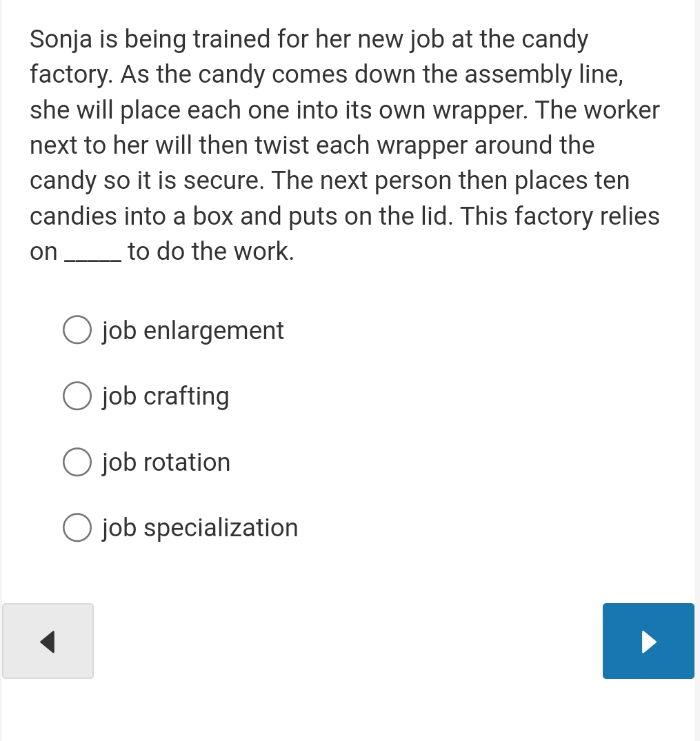 Solved Sonja is being trained for her new job at the candy | Chegg.com