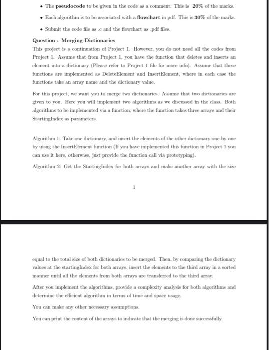 Solved - The pseudocode to be given in the code as a | Chegg.com