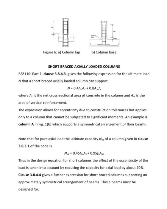 Solved 3) Design the reinforcement for the column section | Chegg.com