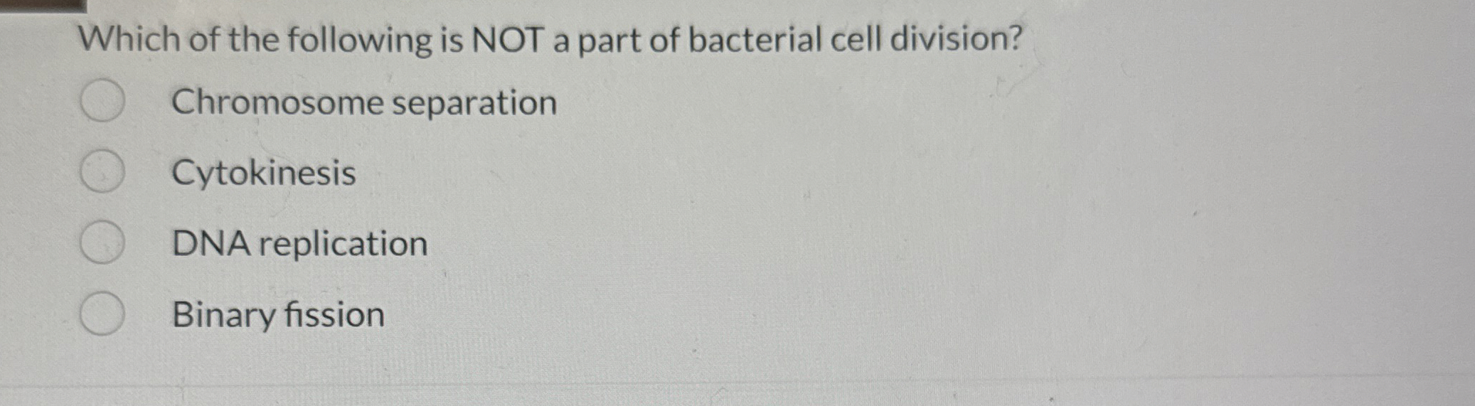 Solved Which of the following is NOT a part of bacterial | Chegg.com
