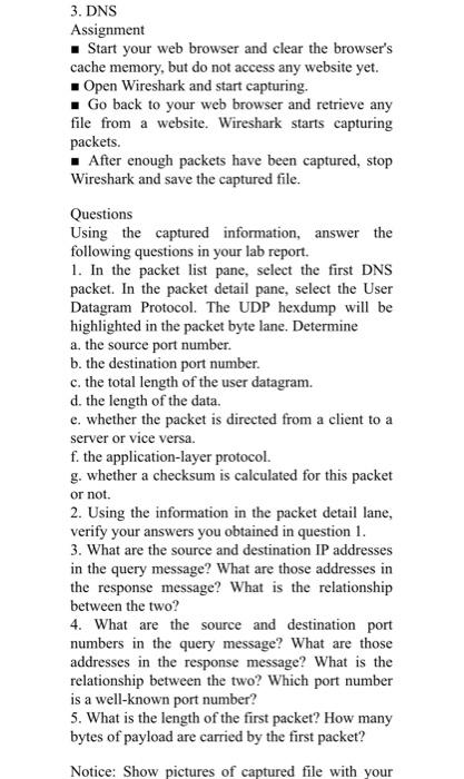 3. DNS Assignment - Start your web browser and clear | Chegg.com