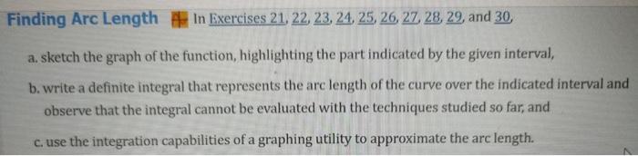 Solved 1 23. y = - (1,3) т Finding Arc Length In Exercises | Chegg.com
