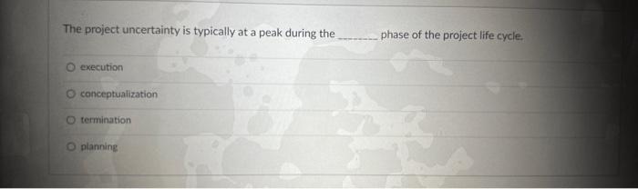 Solved A project typically has: a defined start date but | Chegg.com