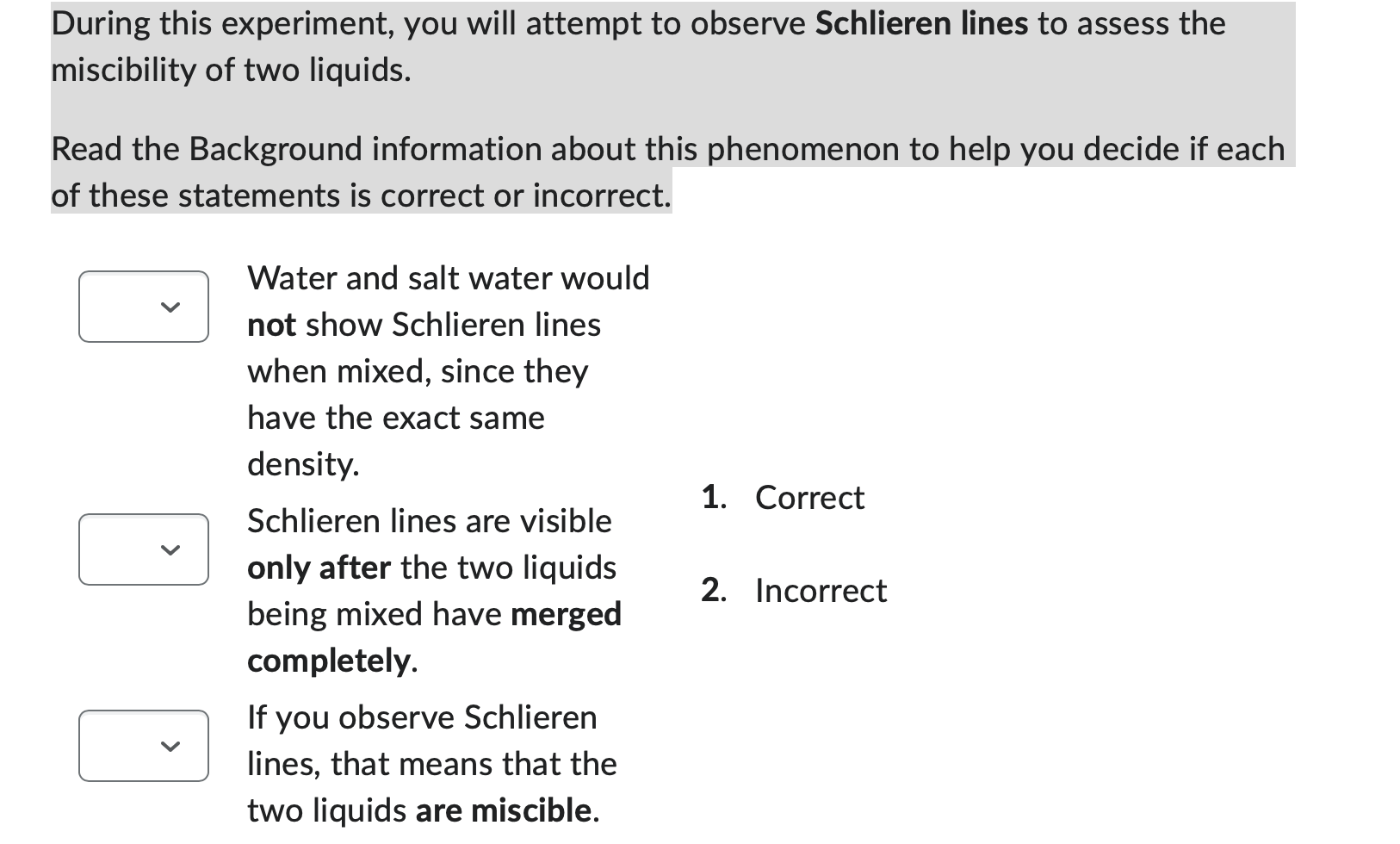 Solved During this experiment, you will attempt to observe | Chegg.com