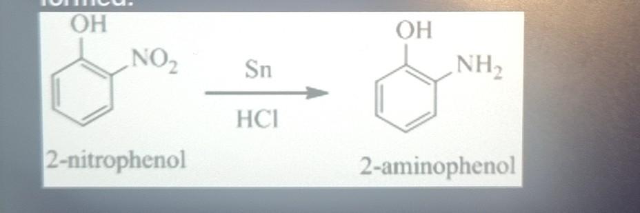 Solved 2-nitrophenol 2-aminophenol | Chegg.com