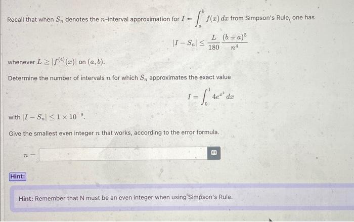 Solved Recall that when Sn denotes the n-interval | Chegg.com