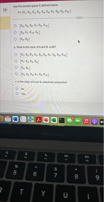 Solved Use the sample space S defined below. | Chegg.com