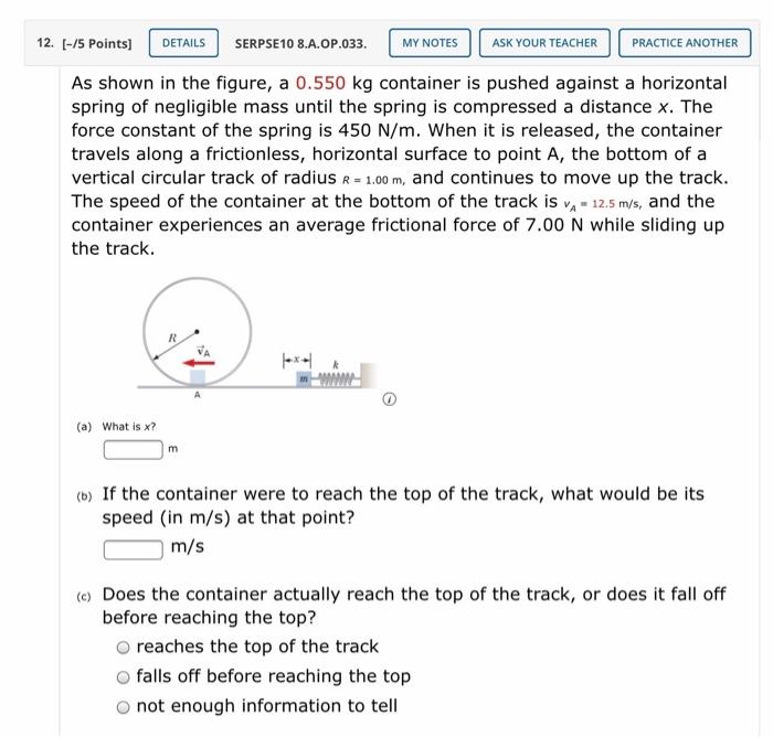 Solved 14. [-16 Points) DETAILS SERPSE 10 8.C.OP.041. MY | Chegg.com Solved 14. [-16 Points) DETAILS SERPSE 10 8.C.OP.041. MY | Chegg.com