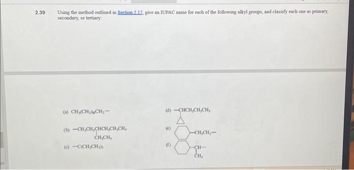 Solved 2.39 Using the method outlined in Section 2.12 give | Chegg.com