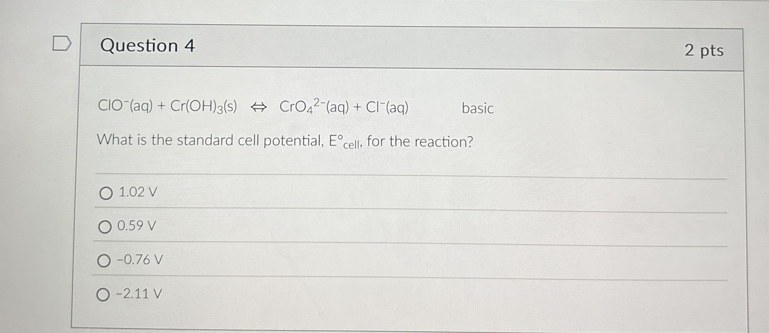 Solved Question 42 | Chegg.com