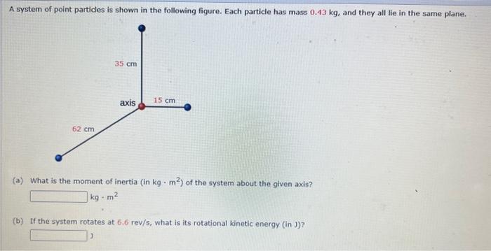 Solved A system of point particles is shown in the following | Chegg.com