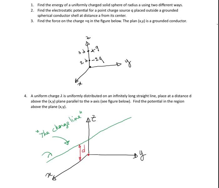 Solved 1. Find the energy of a uniformly charged solid | Chegg.com