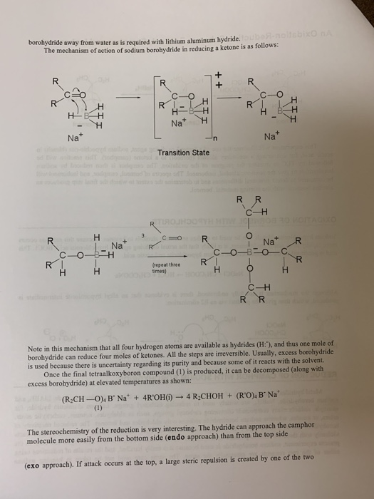 Solved An Oxidation-Reduction Scheme: Borneol, Camphor and | Chegg.com