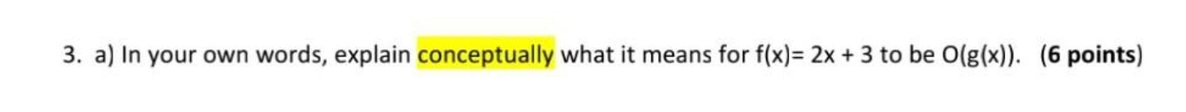 Solved 3. a) In your own words, explain conceptually what it | Chegg.com