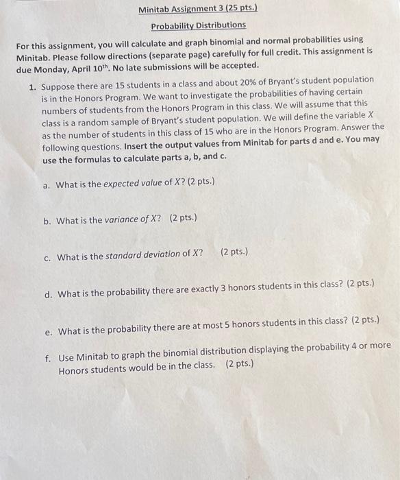 Probability Distributions or this assignment, you | Chegg.com