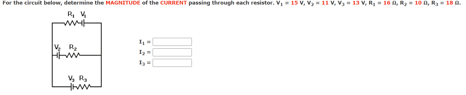 Solved For the circuit below, determine the MAGNITUDE of the | Chegg.com