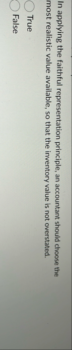 Solved In applying the faithful representation principle, an | Chegg.com