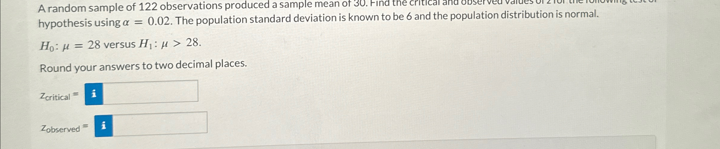 A random sample of 122 ﻿observations produced a | Chegg.com