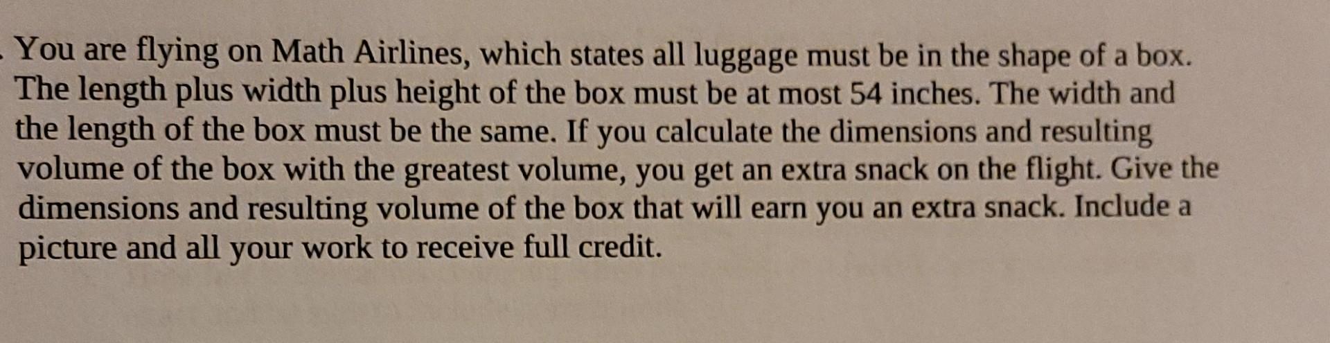 Solved - You are flying on Math Airlines, which states all | Chegg.com