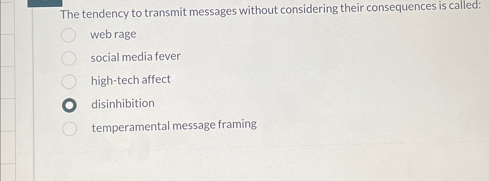 Solved The tendency to transmit messages without considering | Chegg.com