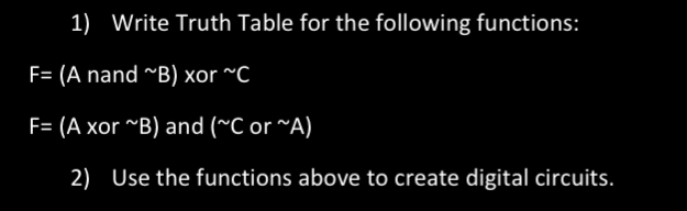 Solved Write Truth Table for the following | Chegg.com