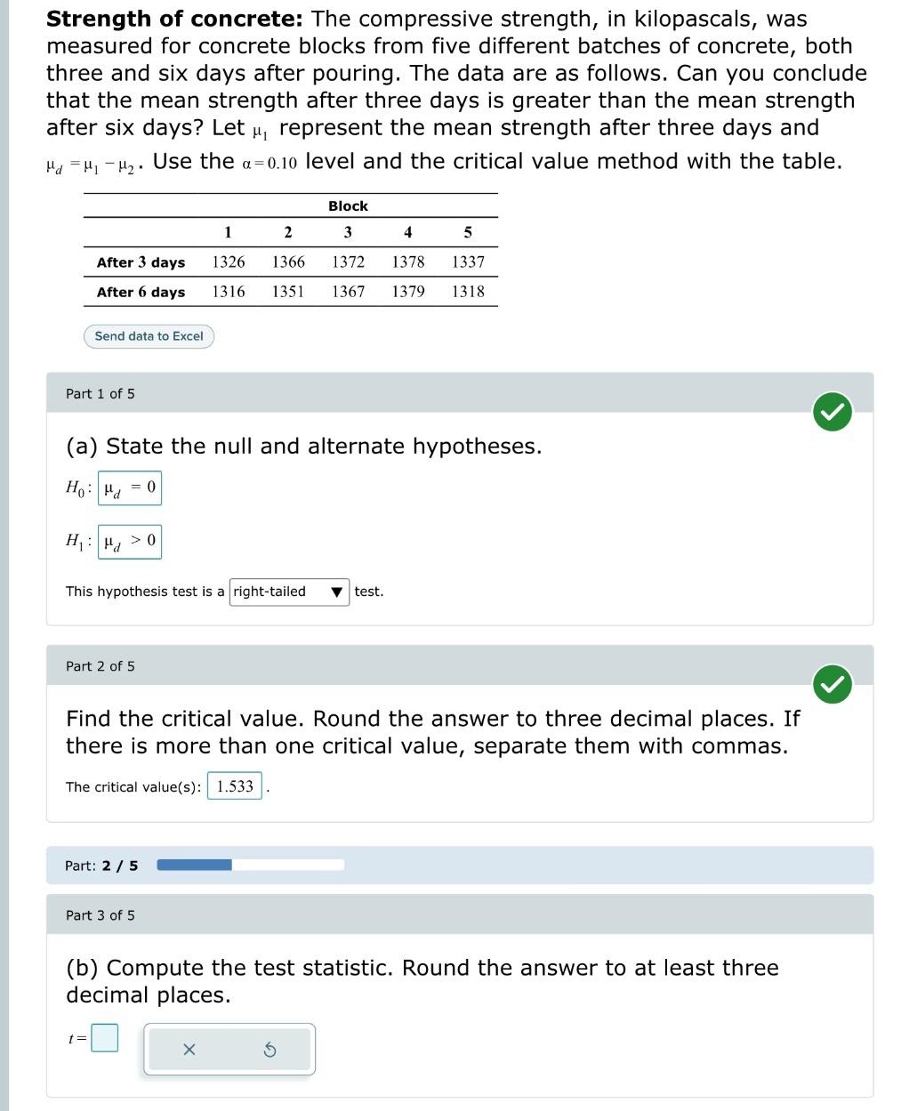 Solved Strength of concrete: The compressive strength, in | Chegg.com