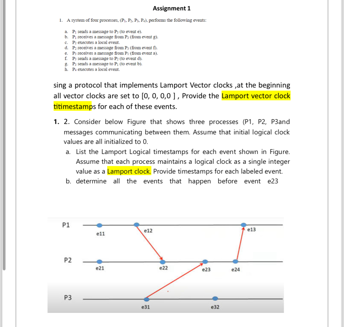 Solved Assignment 1A system of four processes, | Chegg.com