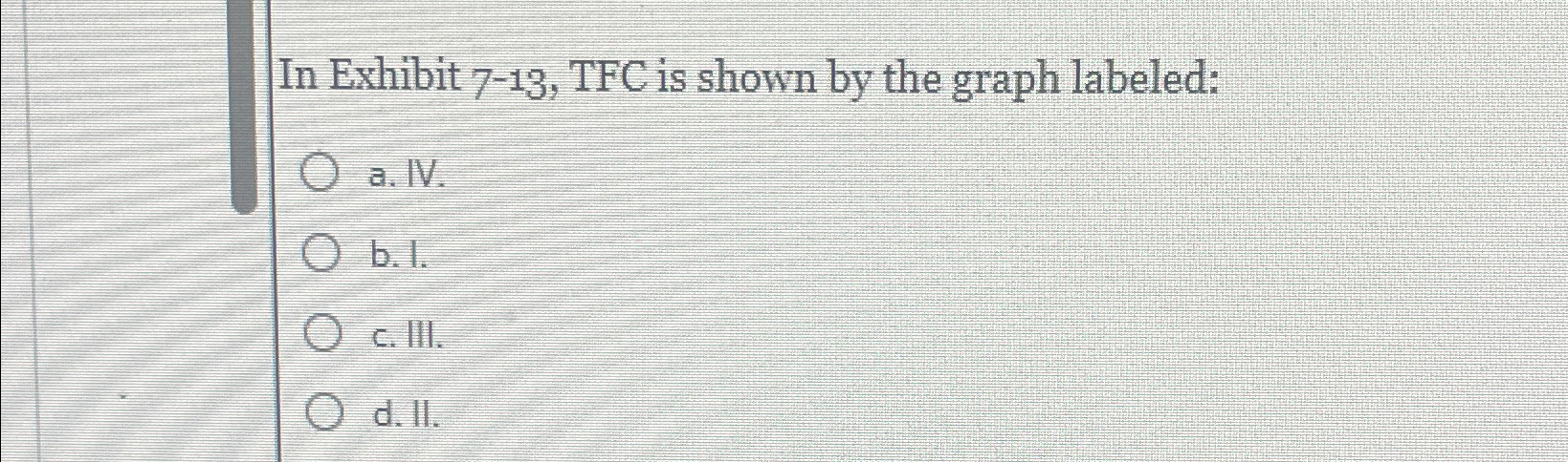 Solved In Exhibit 7-13, ﻿TFC is shown by the graph | Chegg.com