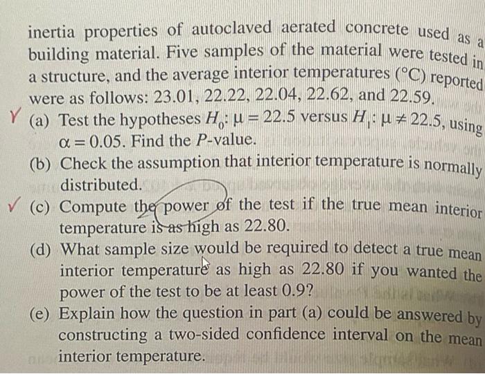 Solved inertia properties of autoclaved aerated concrete | Chegg.com