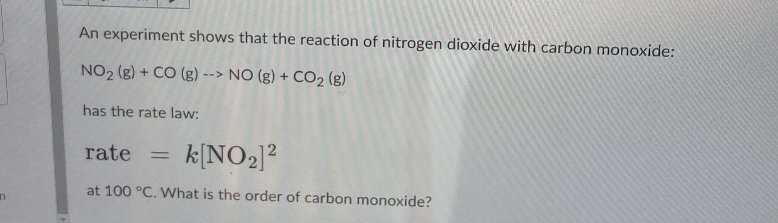 Solved An experiment shows that the reaction of nitrogen | Chegg.com